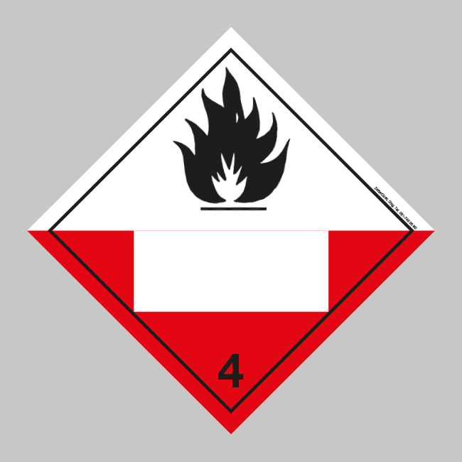 ADR IMDG Class 4 mark | Flammable solids | DG Labelstore