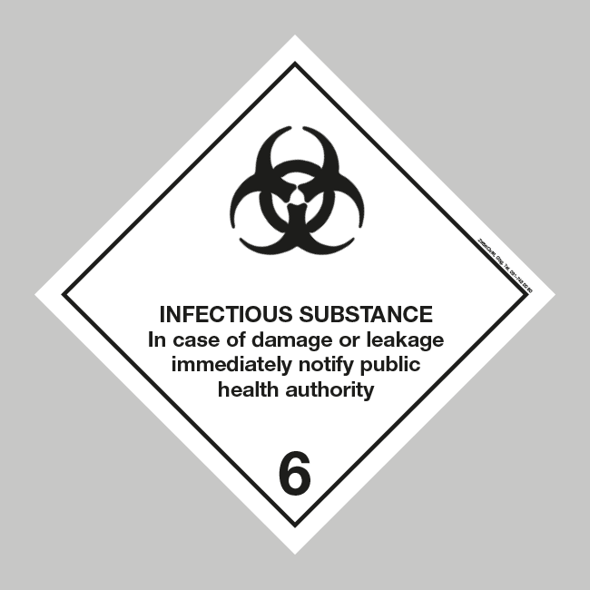 Class 6.2 Biohazard | 10×10 cm | DG Labelstore