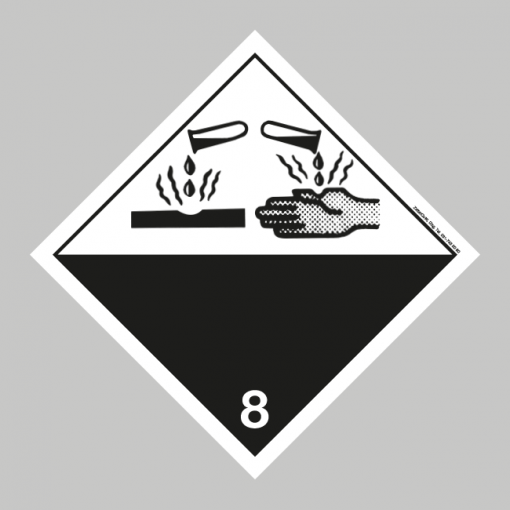 Class 8 Corrosive | 10×10 cm | DG Labelstore